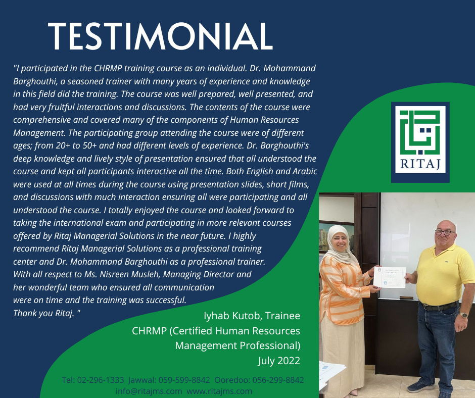 Certified Human Resource Management Professional (CHRMP) - Ritaj ...