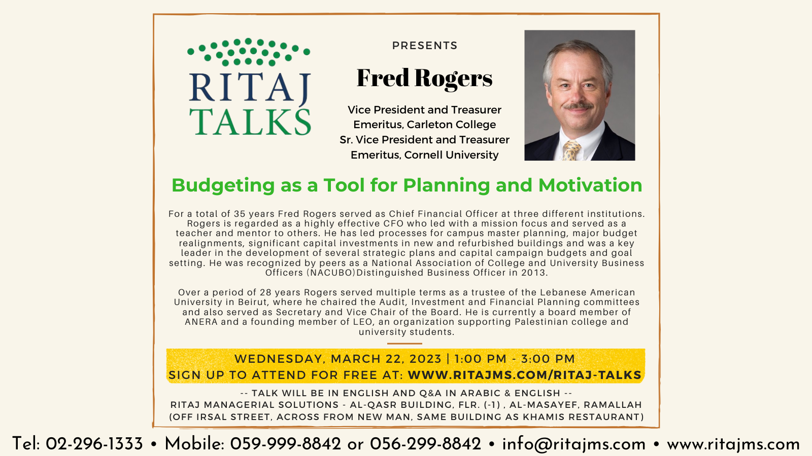 RITAJ Talks - Ritaj Managerial Solutions