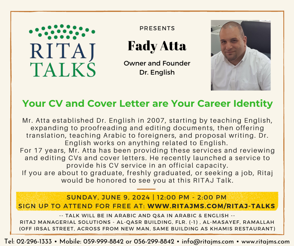 RITAJ Talks - Ritaj Managerial Solutions